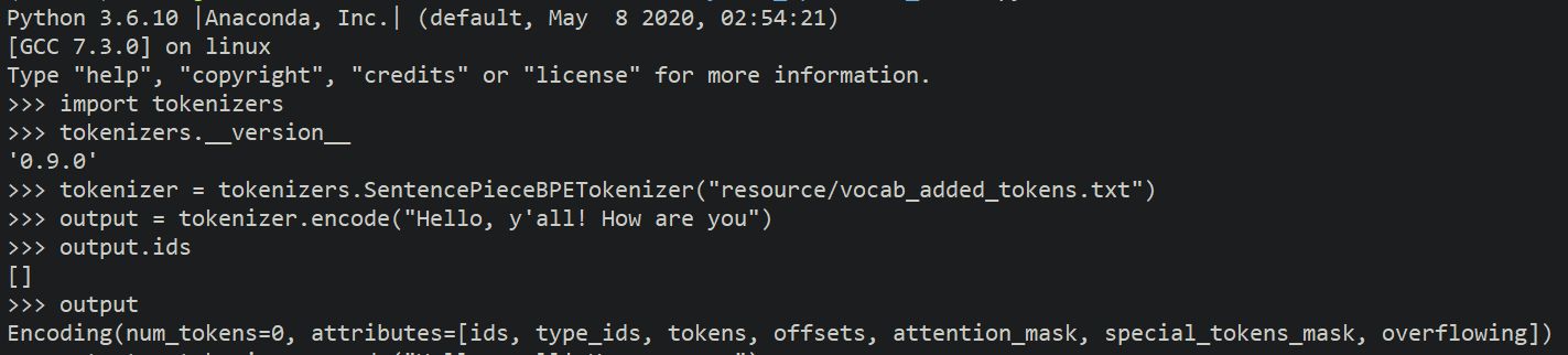 tokenize result is empty · Issue #458 · huggingface/tokenizers · GitHub