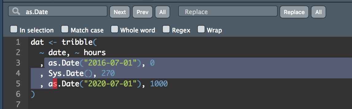 Find and replace infinite loop and other strange behavior · Issue #3125 · rstudio/rstudio · GitHub