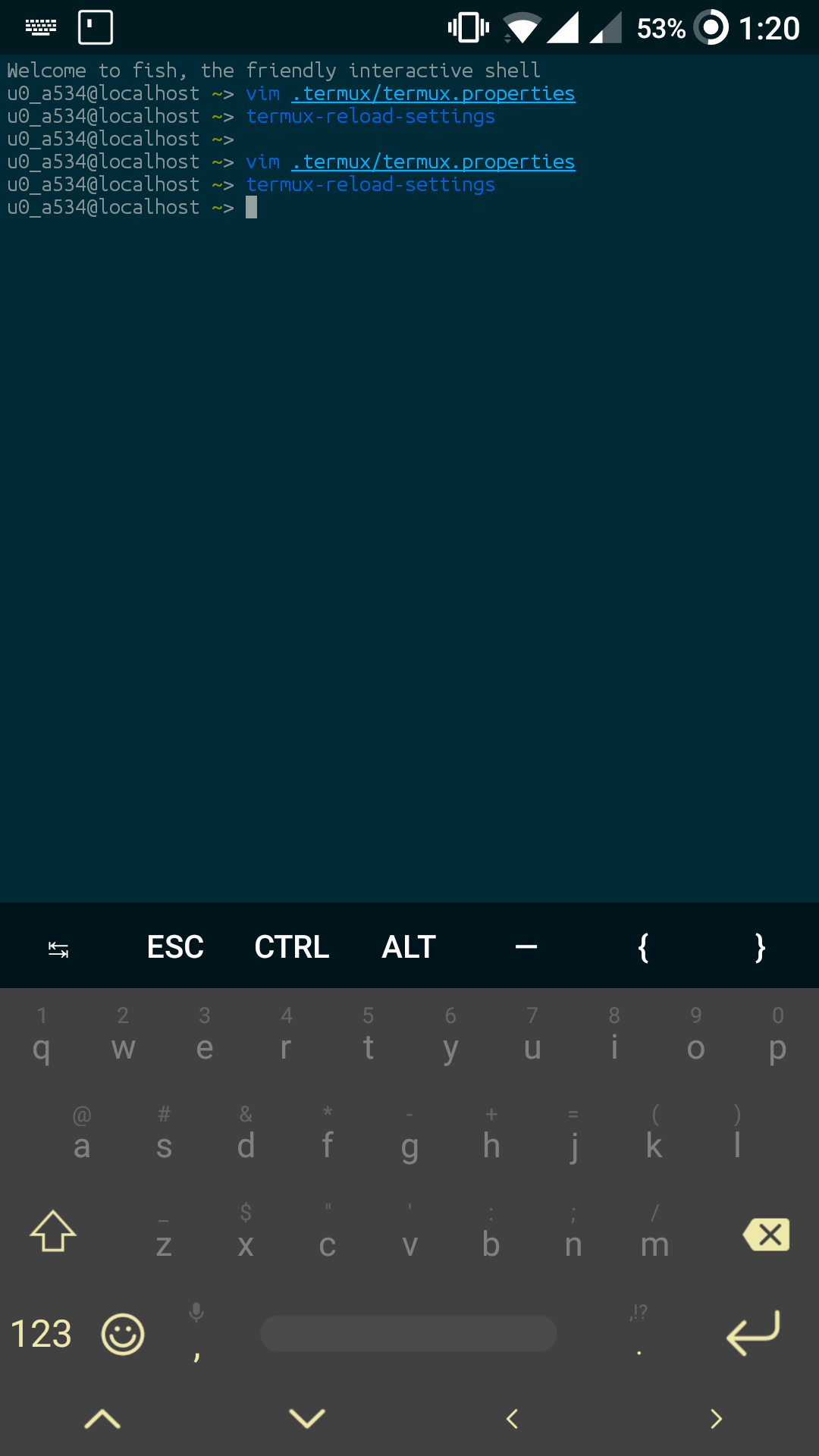Extra key view not rescaling after termux-reload-settings · Issue #1003 ...