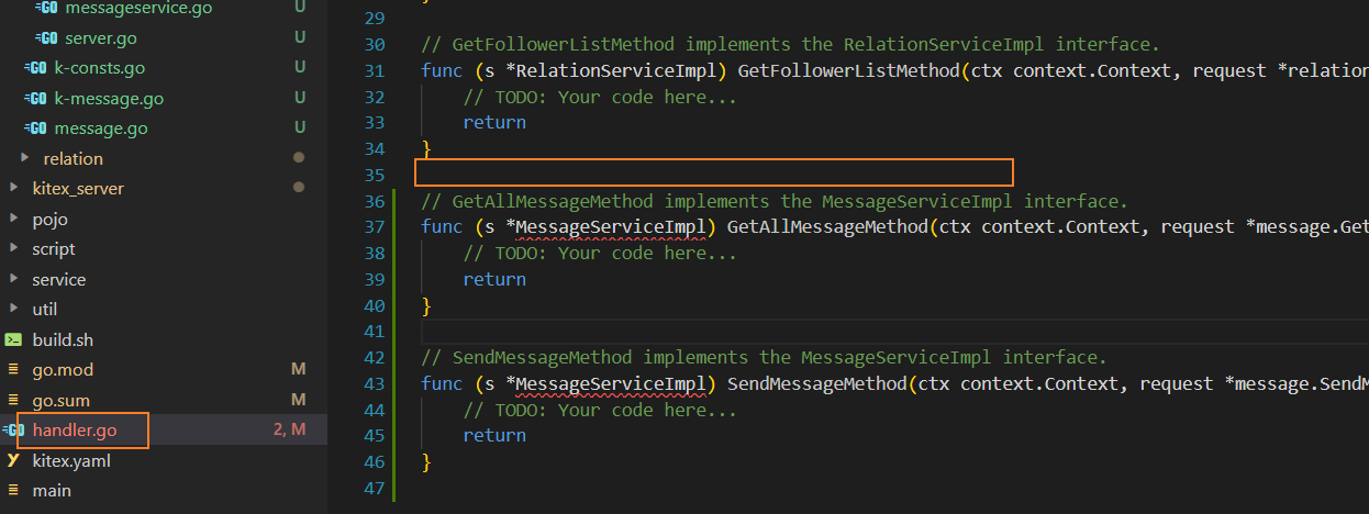 一个微服务下生成多个模块，后生模块的handler和main中代码生成不完整 · Issue #823 · cloudwego/kitex · GitHub