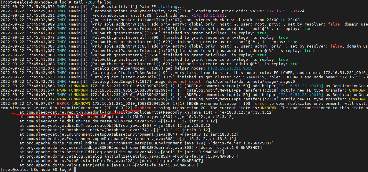 k8s部署Doris，存储卷挂载于 ceph | glusterfs，fe pod 无法启动 · Issue #12914 · apache/doris · GitHub
