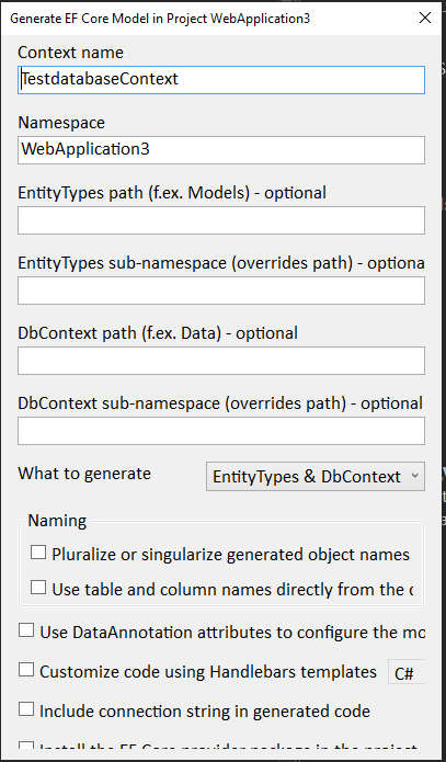 Powertools Dialogs do not scale · Issue #297 · ErikEJ/EFCorePowerTools · GitHub