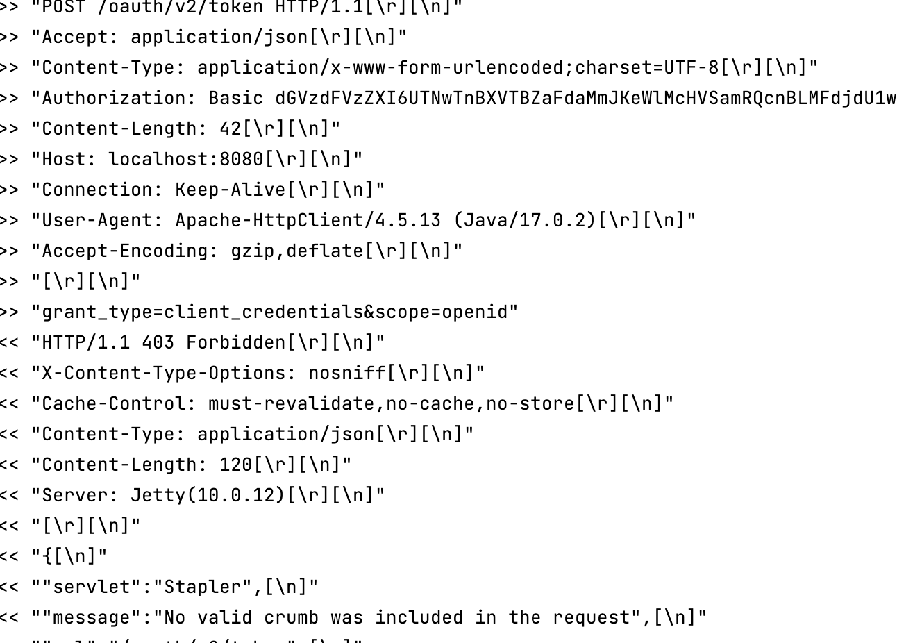 HTTP ERROR 403 No valid crumb was included in the request only in CURL ...