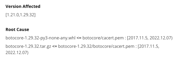 Vulneribility Detected · Issue 2838 · Botobotocore · Github 