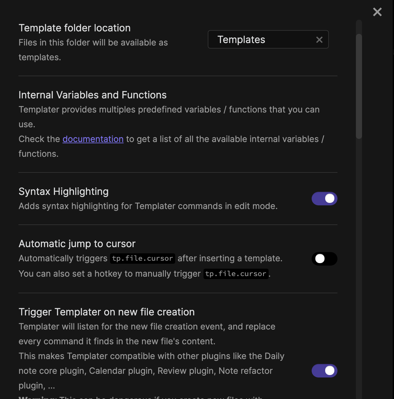 Templater not working after update to 1.9.9 · Issue #398 · SilentVoid13/Templater · GitHub