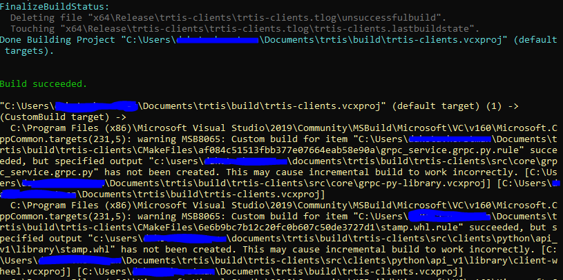 Windows 10 Triton Client Build Does Not Generate a .whl file · Issue #1423 · triton-inference ...