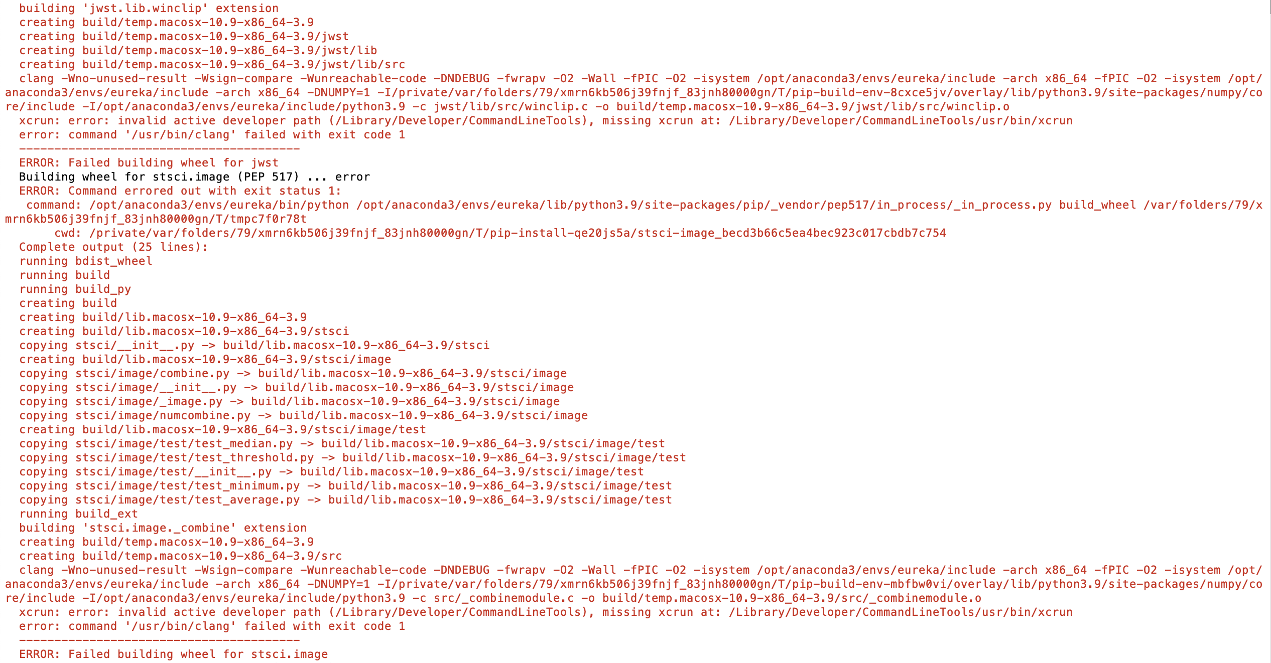 Failed to install dependencies · Issue #231 · kevin218/Eureka · GitHub