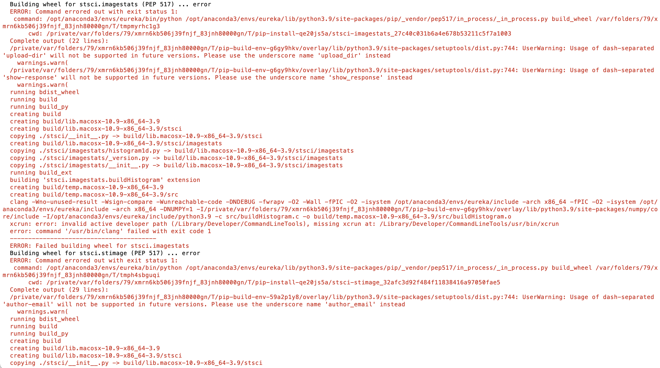 Failed To Install Dependencies · Issue 231 · Kevin218eureka · Github 0076