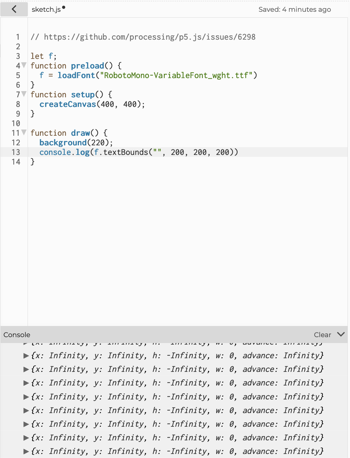 textBounds outputs nan if number is input instead of string · Issue #6298 · processing/p5.js ...