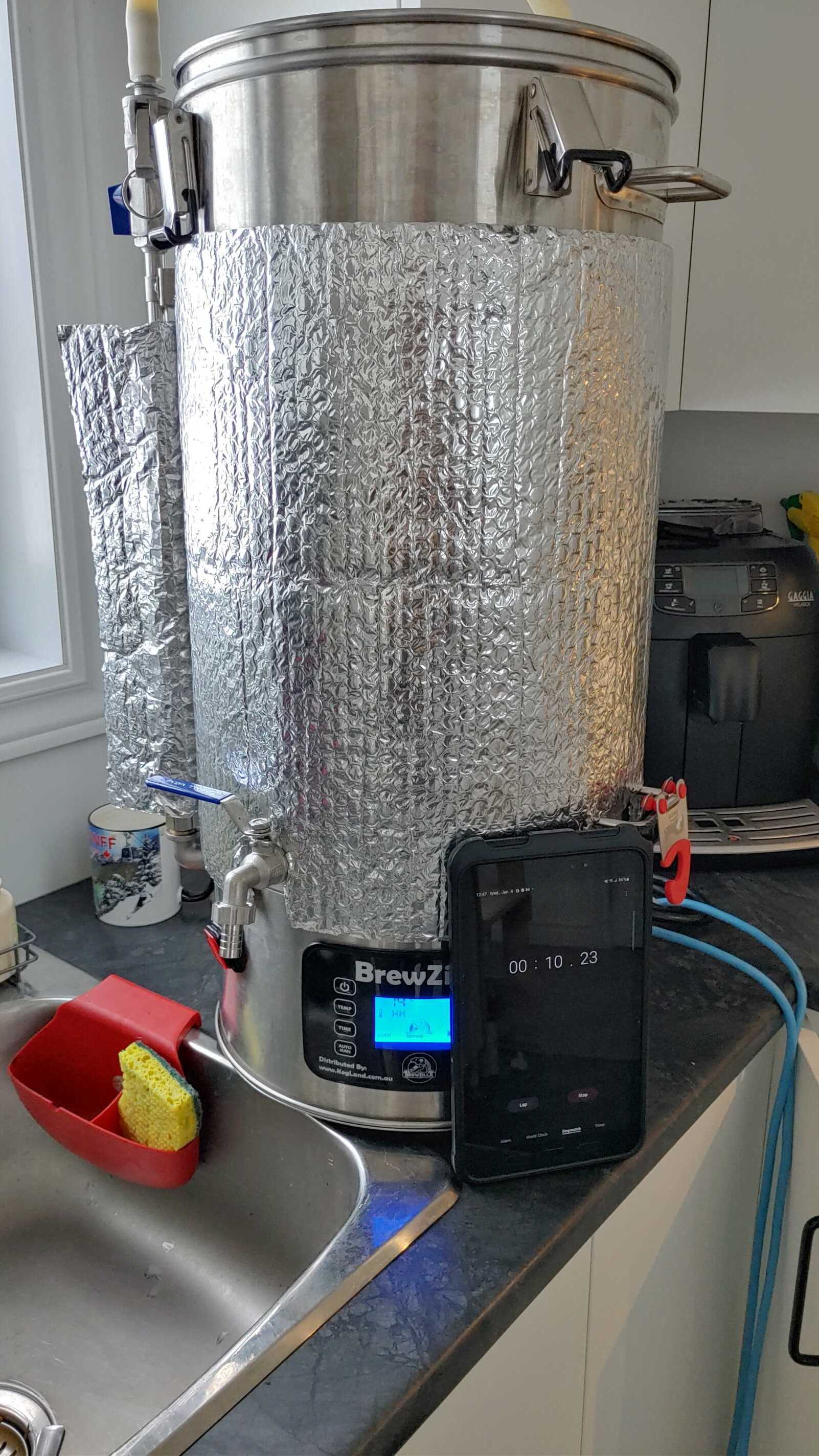 my homemade jacket is 16% more efficient than the brewzilla neoprene ...