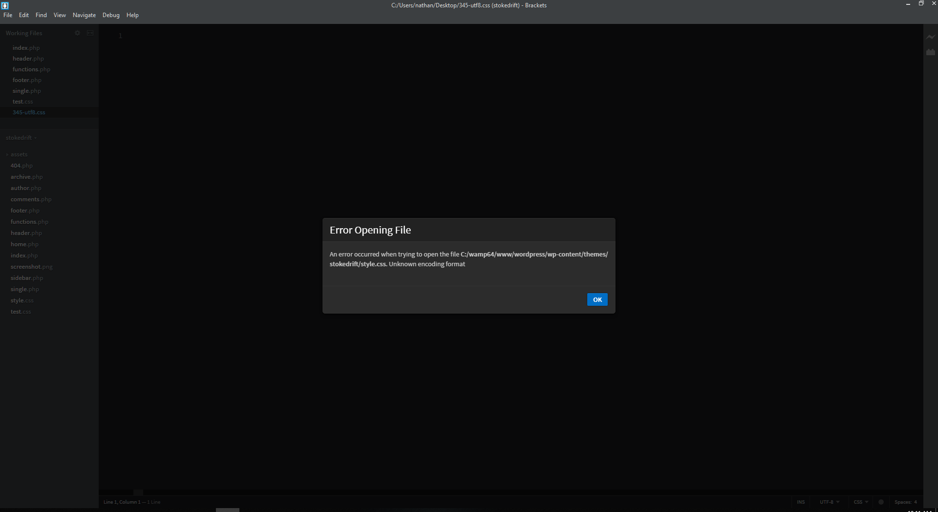 Unknown Encoding Format Of My Css File · Issue 14449 · Adobebrackets · Github 0447
