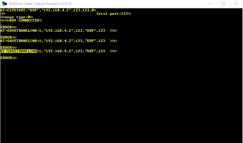 AT+SAVETRANSLINK Error · Issue #385 · espressif/esp-at · GitHub