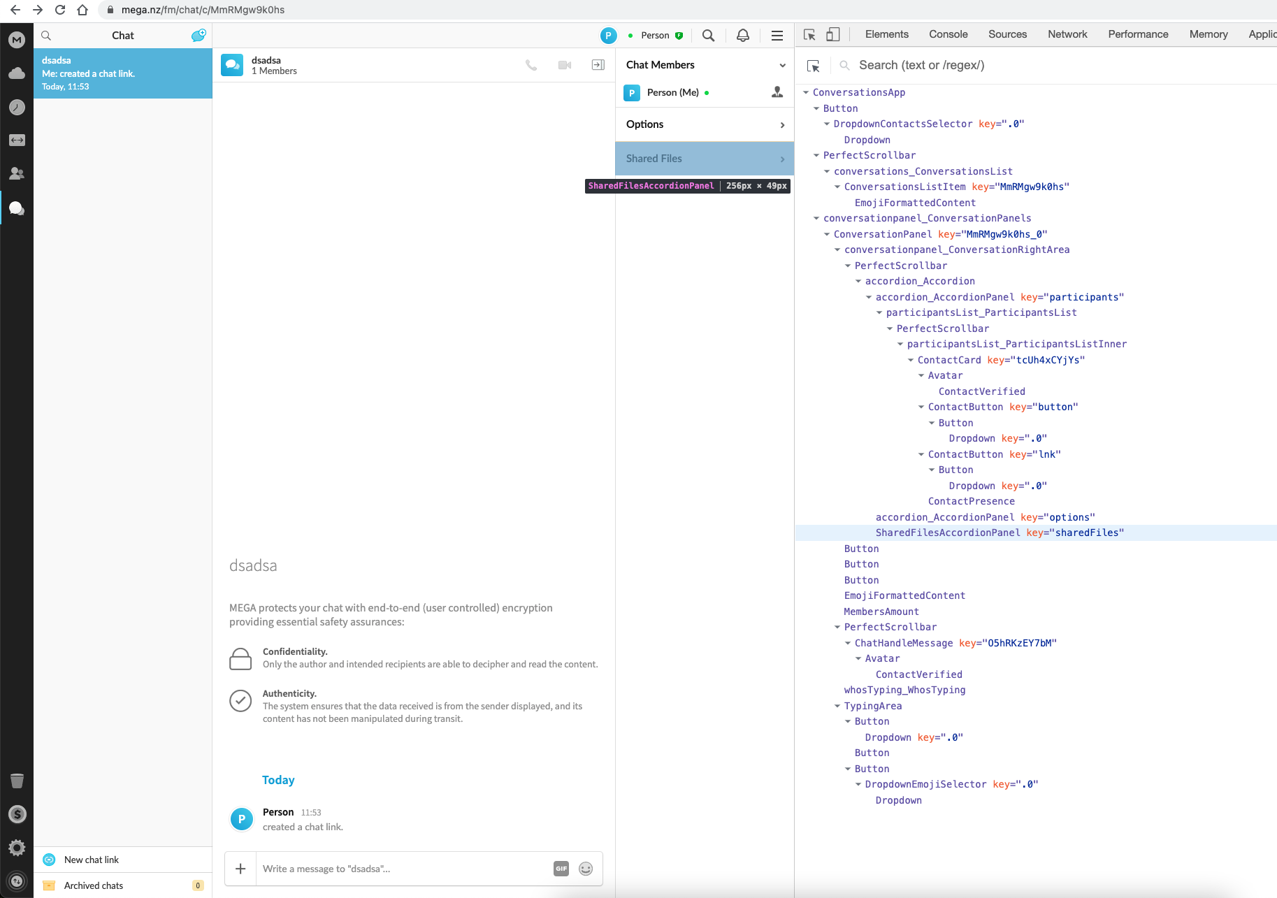 [BUG]: "Converstations" panel is being served using the development build of React · Issue #76 ...