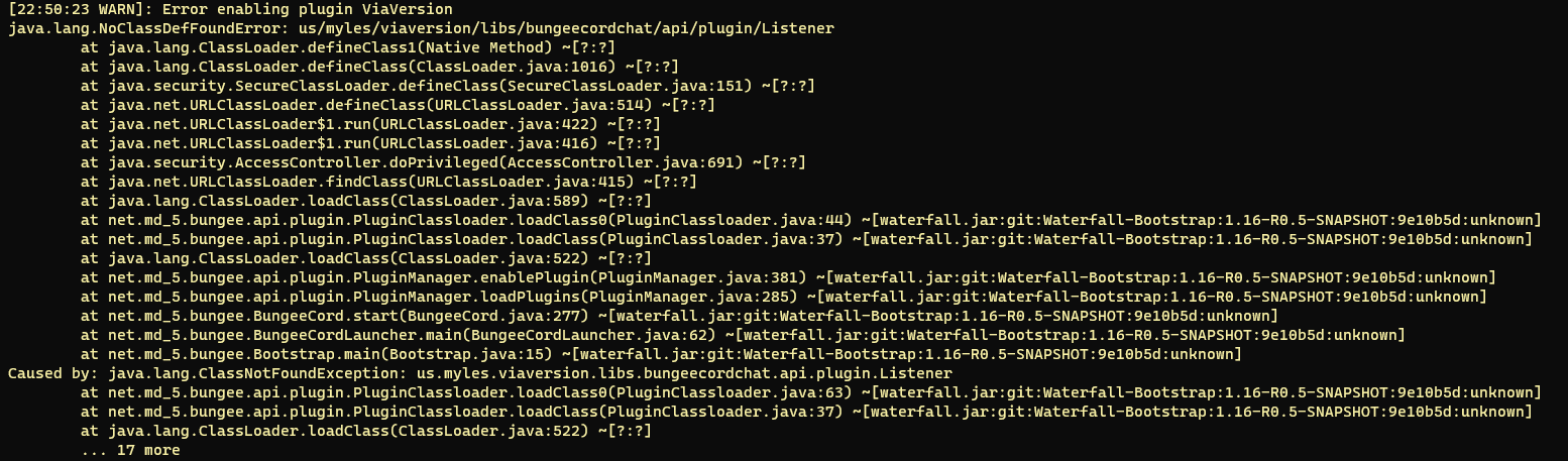 ViaVersion not even loading for 21w08a/b (DEV branch) · Issue #2371 · ViaVersion/ViaVersion · GitHub