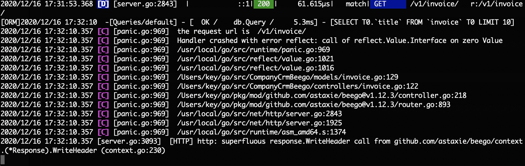 Methods GetAllXxxAPI generated from bee api got error · Issue #4368 · beego/beego · GitHub