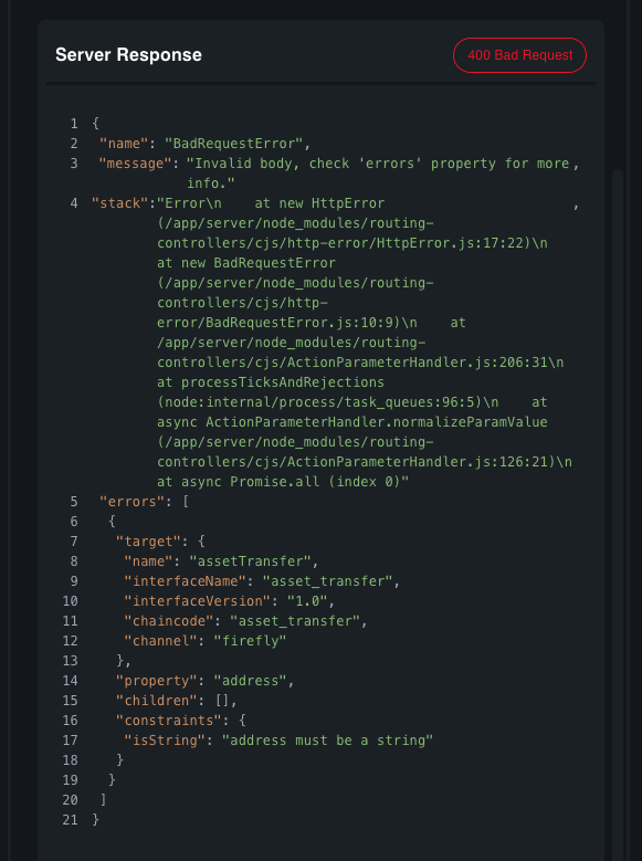 Register Contract API for Fabric Stack fails with 400 Bad Request Error. · Issue #90 ...