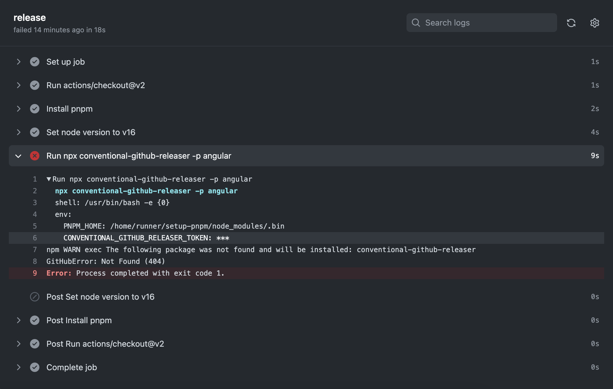 Error when executing conventional-github-releaser · Issue #4 · antfu/starter-vscode · GitHub