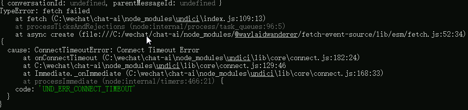 Fetch Failed After Using Chatgptbrowserclient Today · Issue 128 · Waylaidwanderer Node Chatgpt
