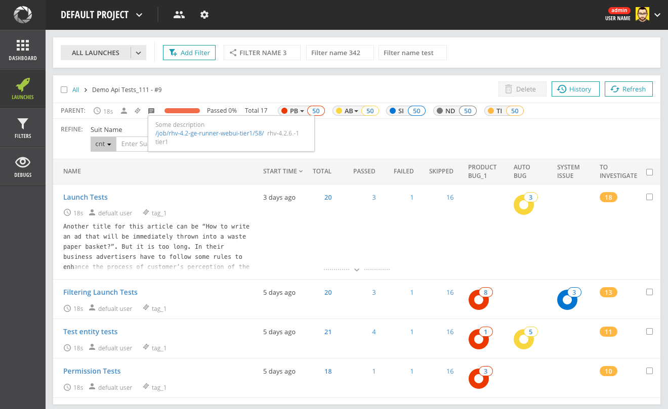 Add launch description to detailed view · Issue #453 · reportportal ...