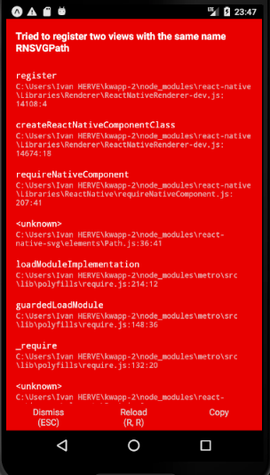 Tried to register two views with the same name RNSVGPath · Issue #220 ...