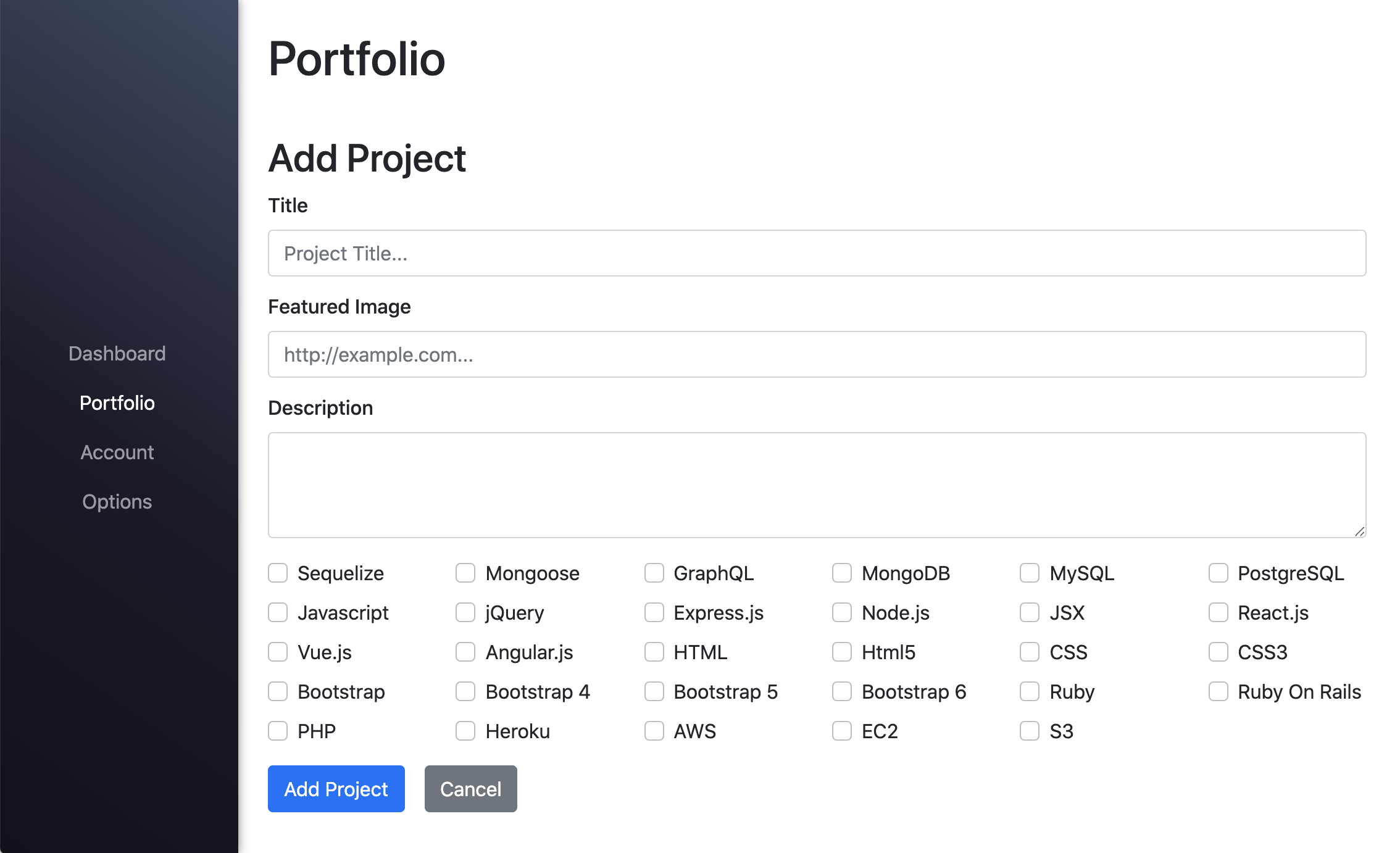 GitHub - wfknowles/portfolio-manager: A react based portfolio content ...