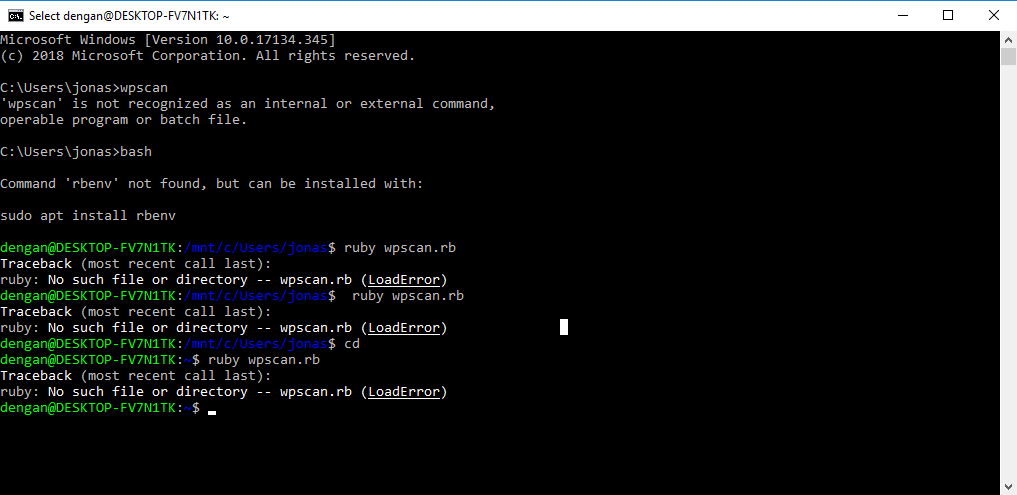 Problem with installing wpscan and ruby · Issue #1234 · wpscanteam/wpscan · GitHub