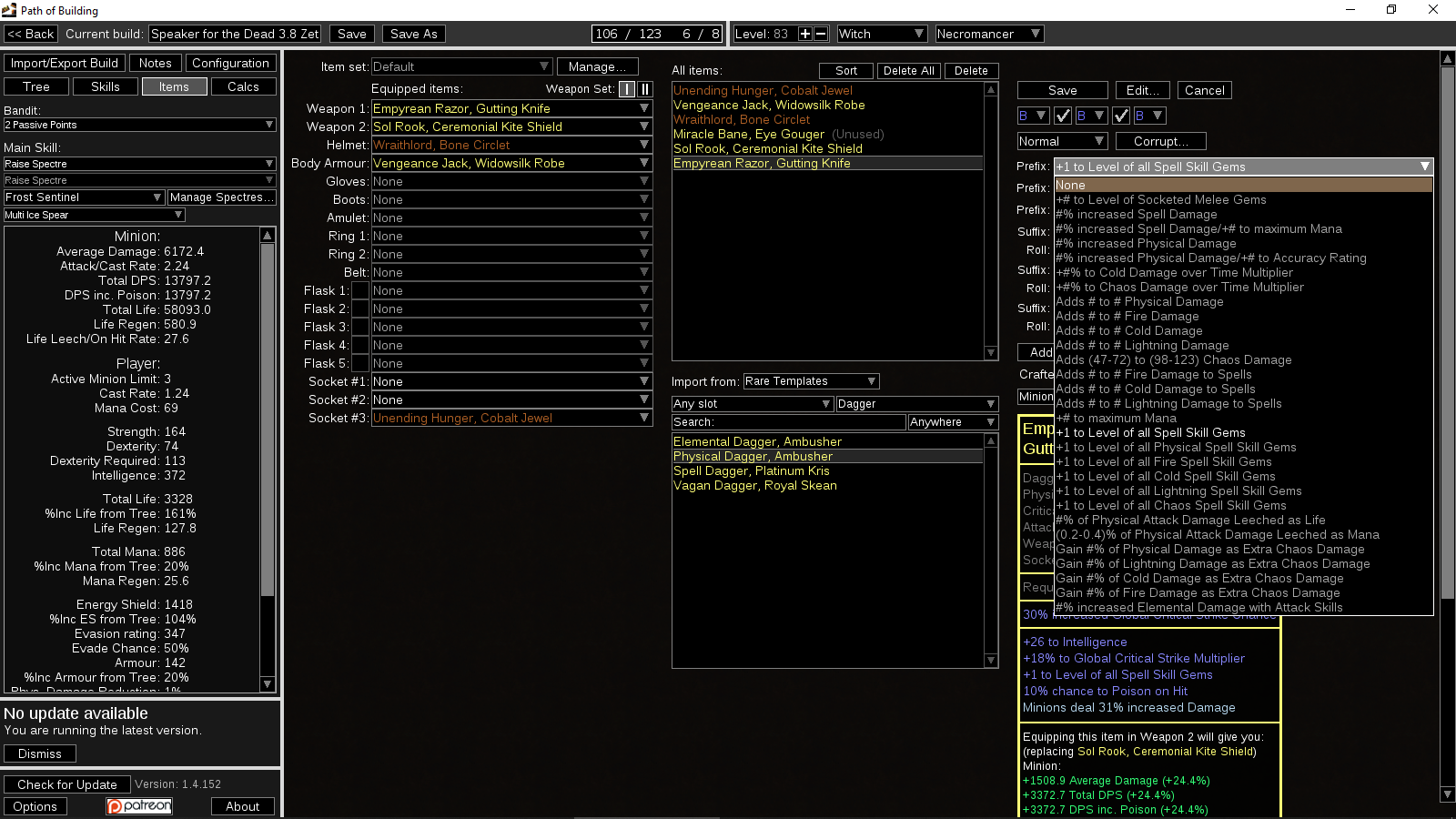 Missing prefix from Dagger in Craft item. · Issue #1714 · Openarl/PathOfBuilding · GitHub