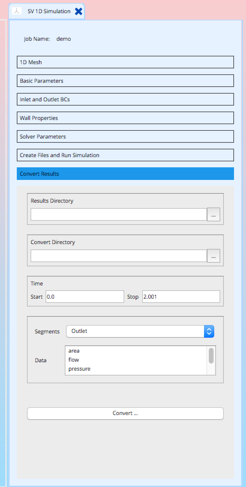 Add converting 1D solver simulation results · Issue #583 · SimVascular/SimVascular · GitHub