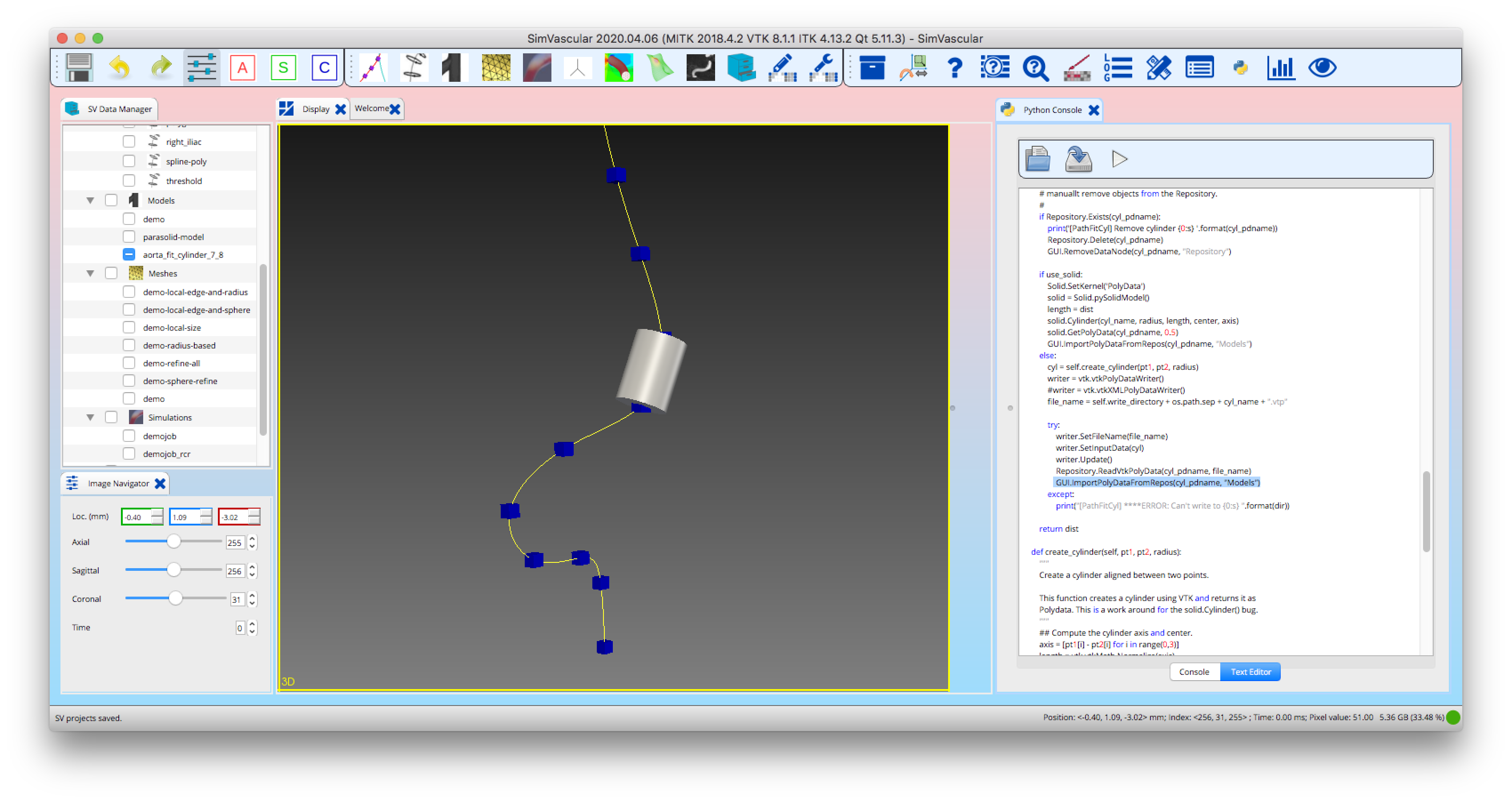 Using Python Interface to save generated model and mesh in their respective folders in an SV ...