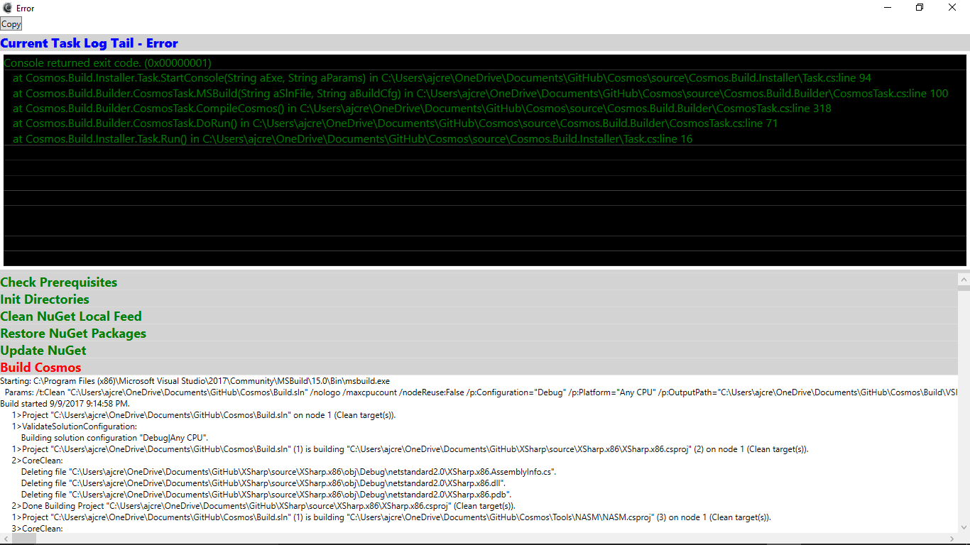 Error in Cosmos setup · Issue #764 · CosmosOS/Cosmos · GitHub