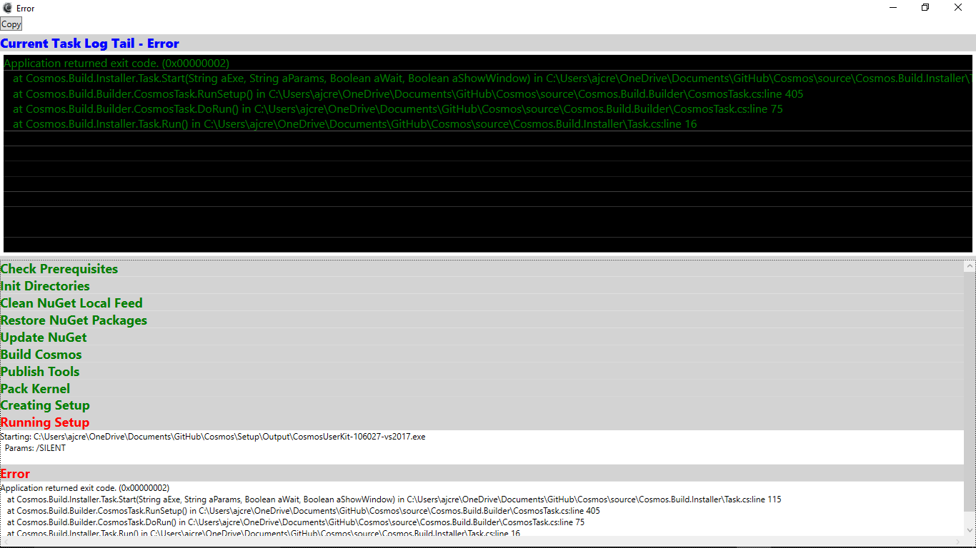 Error in Cosmos setup · Issue #764 · CosmosOS/Cosmos · GitHub