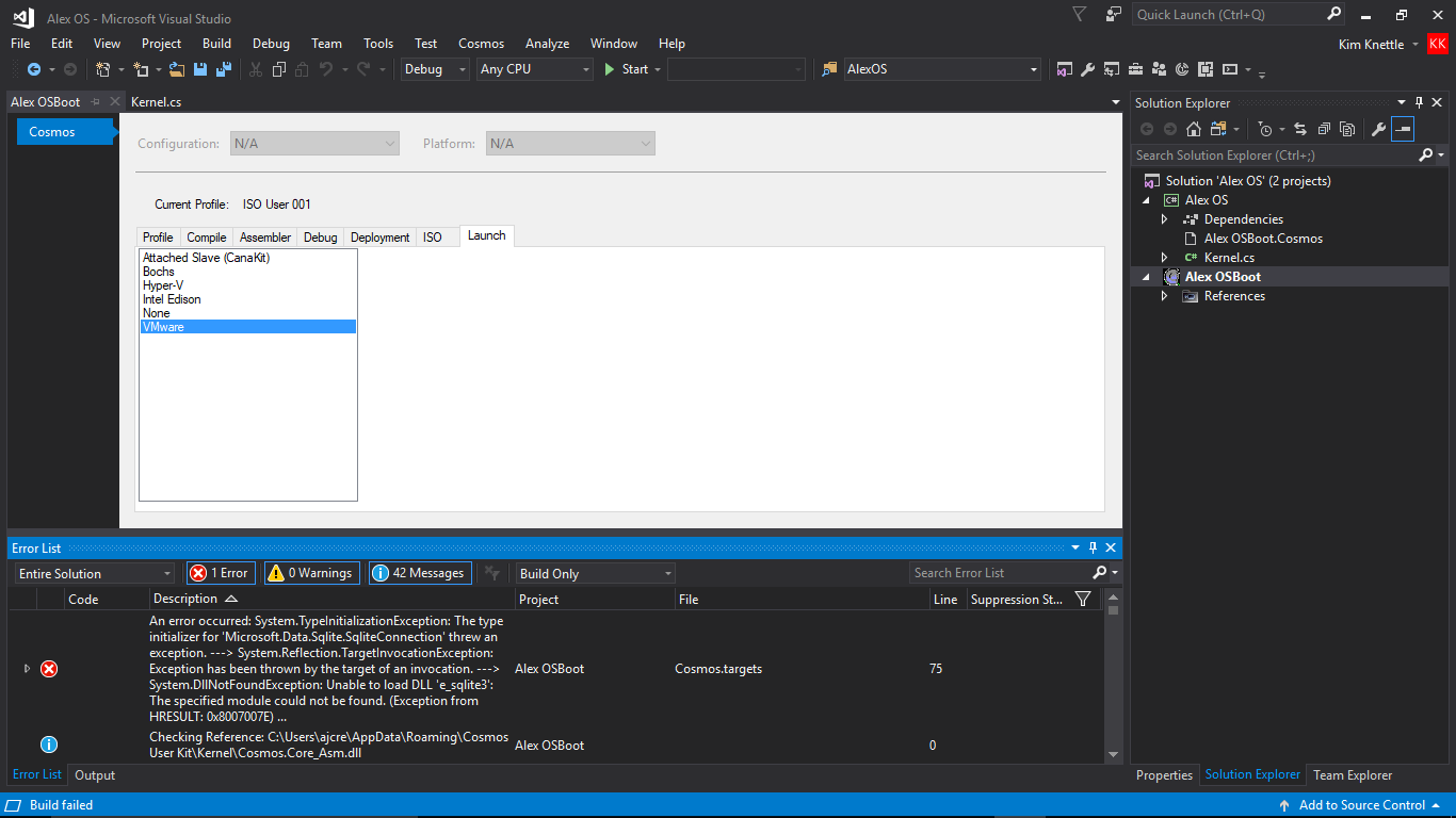 Error in Cosmos setup · Issue #764 · CosmosOS/Cosmos · GitHub