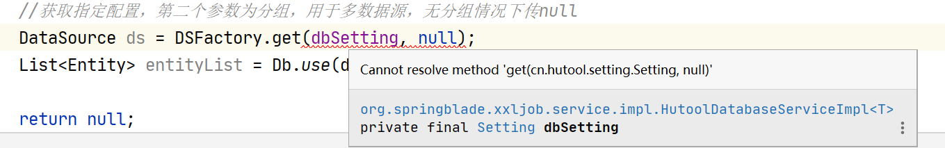 Hutool-db 自定义配置文件方法报错，无该方法 · Issue #1431 · dromara/hutool · GitHub