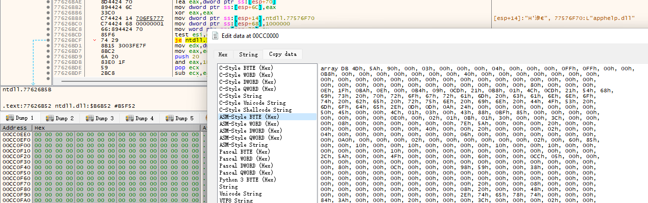 wrapper asm-style data from hex · Issue #2886 · x64dbg/x64dbg · GitHub