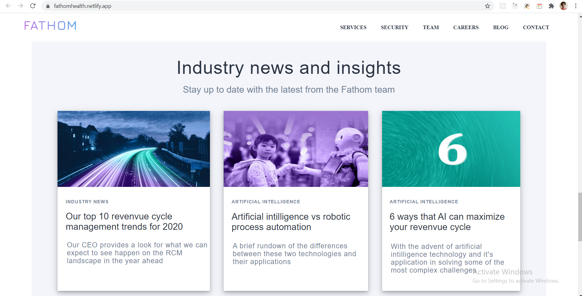 GitHub - vedascript/fathomhealth-clone