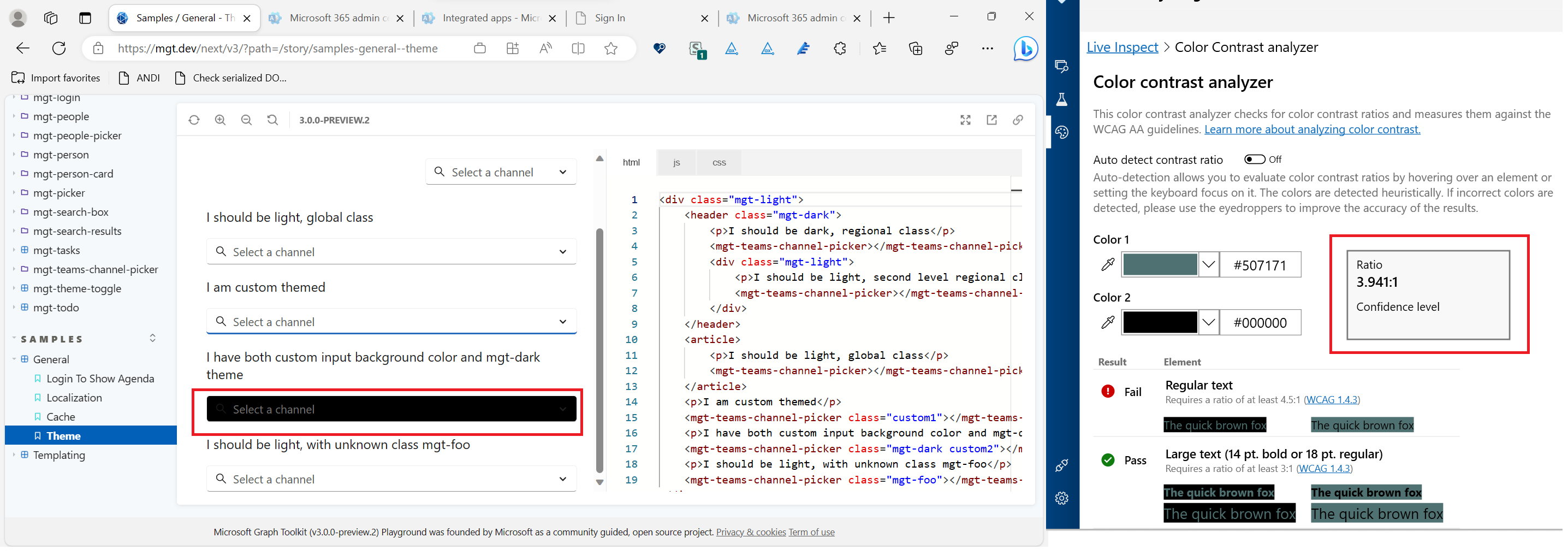 [MGTP-Components-Sample-General-Theme]: Luminosity contrast ratio of ‘Select a channel’ dropdown ...