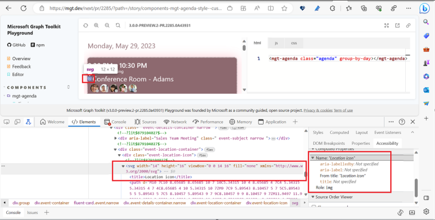 [MGTP-Left Navigation-Custom Properties]: Proper alt is not defined for the ‘Location’ icon ...