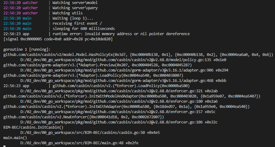 Manually modifying data in the database, reporting an error · Issue #1238 · casbin/casbin · GitHub