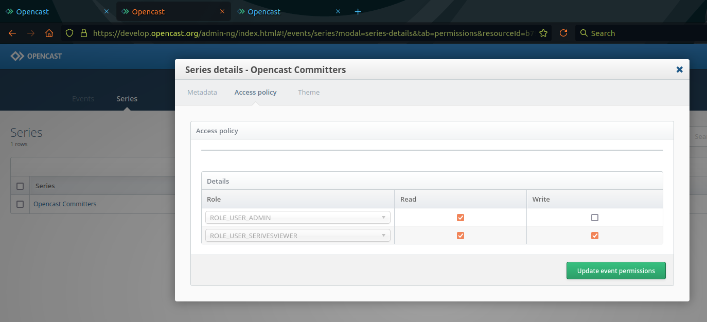 Series access policy rules not disabled for viewers · Issue #2792 · opencast/opencast · GitHub
