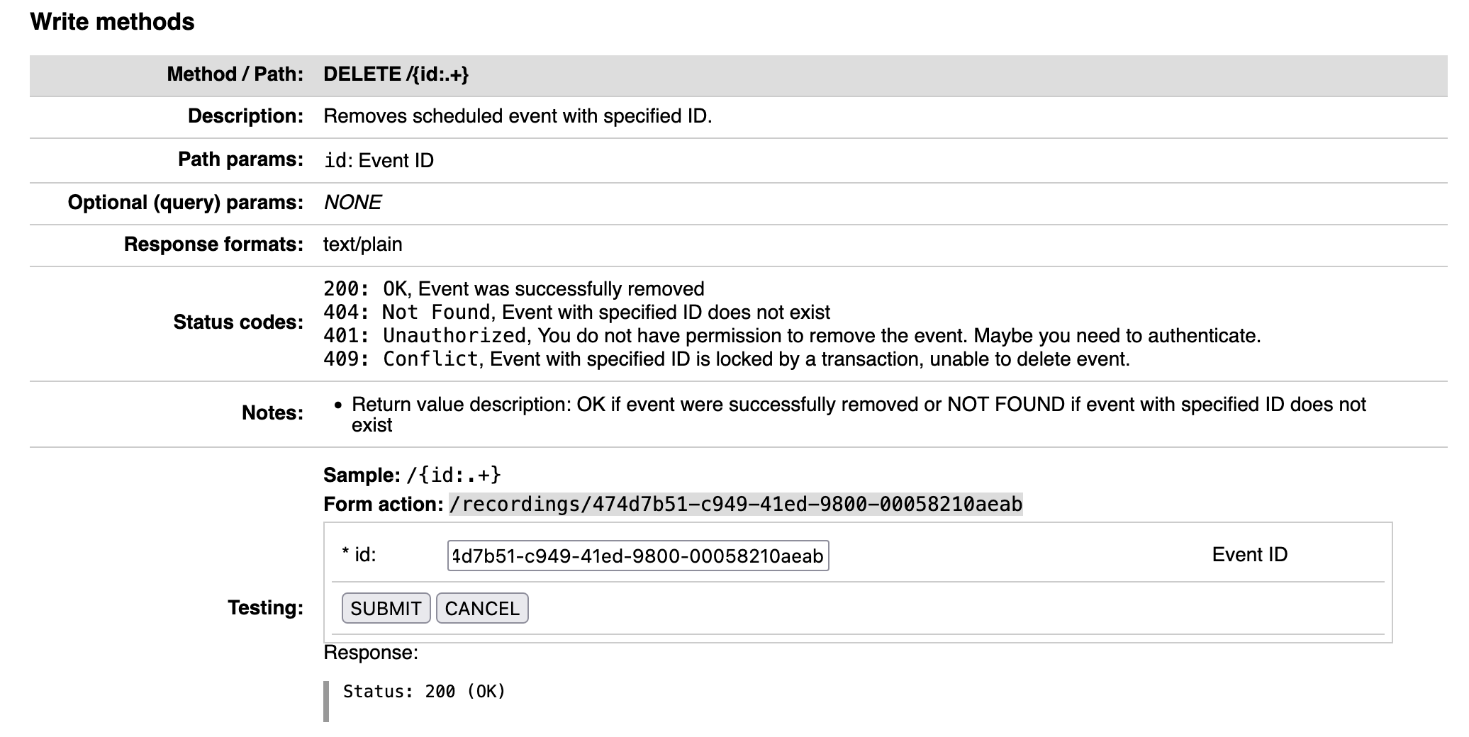 Scheduled event deletion though DELETE /recordings/ REST API broken · Issue #4273 · opencast ...