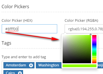 Color Picker position with centering CSS: margin-left and -right auto ...
