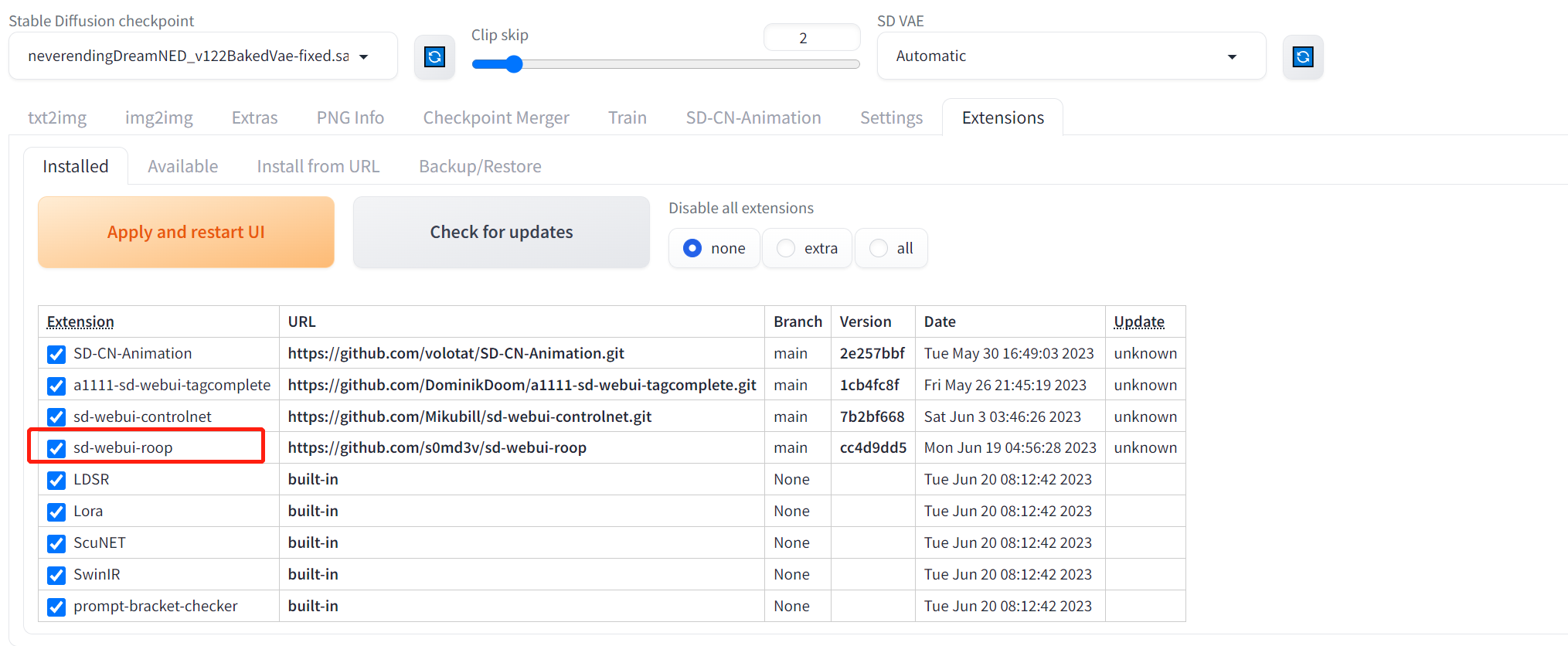 Where is the "roop" drop-down menu? · Issue #22 · s0md3v/sd-webui-roop · GitHub