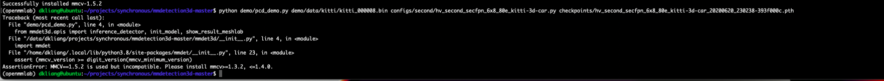 Assertionerror Mmcv 1 4 0 Is Used But Incompatible Please Install Mmcv 1 5 2