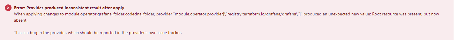 Folder Resource Provider Produced Inconsistent Result After Apply 
