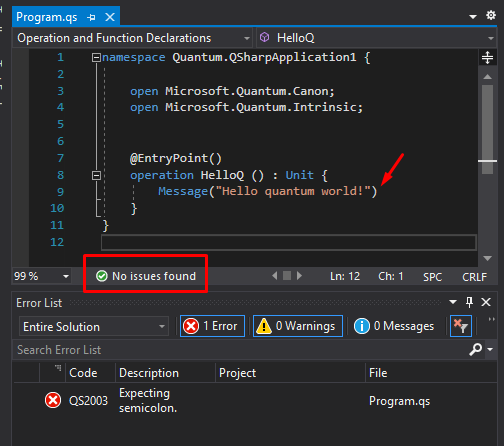 After File Open Diagnostics Doesn T Showed On Editor Pane And No Squiggly Line File · Issue