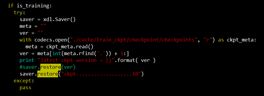 模型热启动后再次保存ckpt出现error · Issue #191 · alibaba/x-deeplearning · GitHub