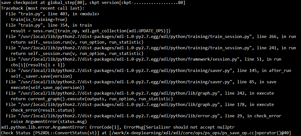 模型热启动后再次保存ckpt出现error · Issue #191 · alibaba/x-deeplearning · GitHub
