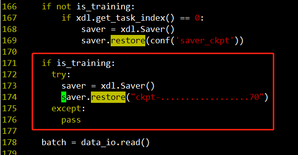 模型热启动后再次保存ckpt出现error · Issue #191 · alibaba/x-deeplearning · GitHub