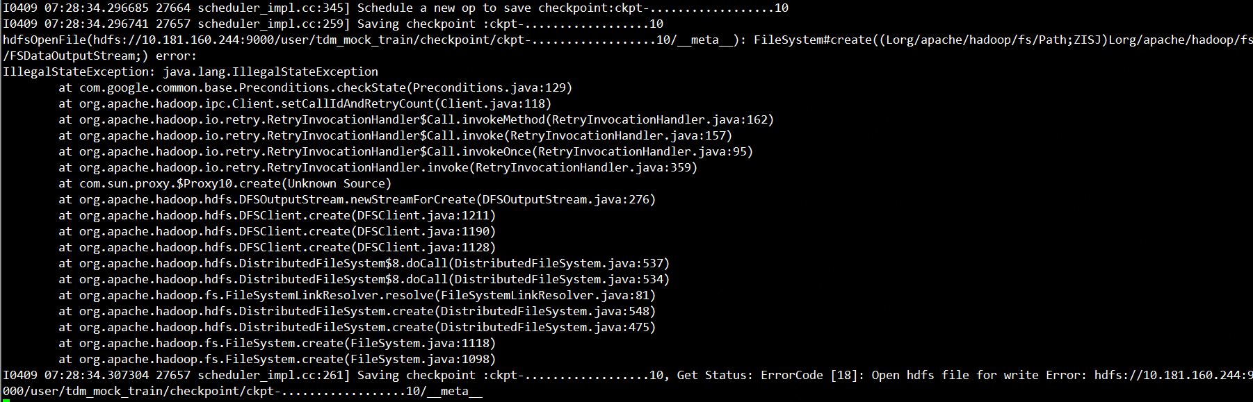 TDM分布式训练中 scheduler 在save checkpoint时hdfsOpenFile调用报错 · Issue #206 · alibaba/x-deeplearning · GitHub