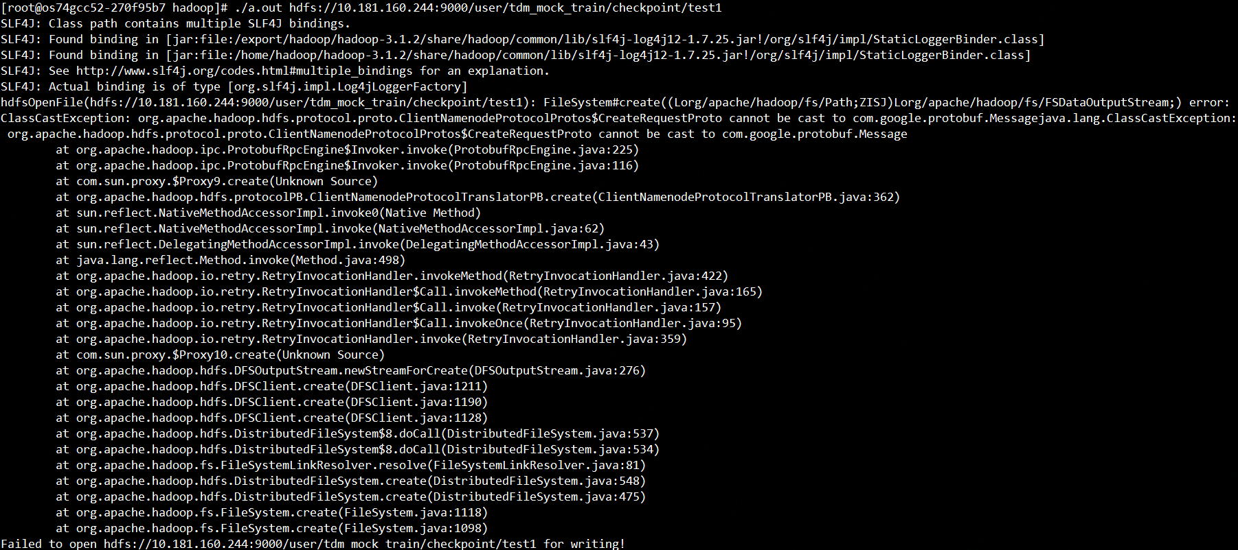 TDM分布式训练中 scheduler 在save checkpoint时hdfsOpenFile调用报错 · Issue #206 · alibaba/x-deeplearning · GitHub